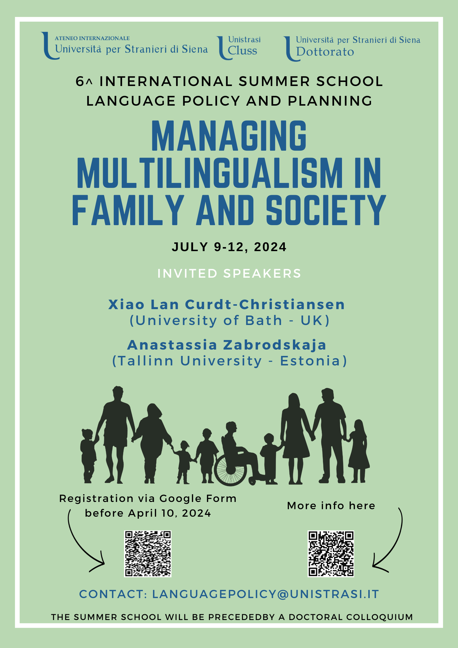 9-12/7/2024 – Summer School “Politiche linguistiche e pianificazione linguistica – Gestire il ...